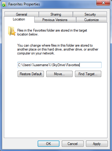 Sync Internet Explorer Favorites with SkyDrive | Desktop Guy's Blog